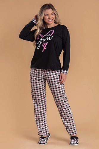 Pijama Feminino Coração No Bolso